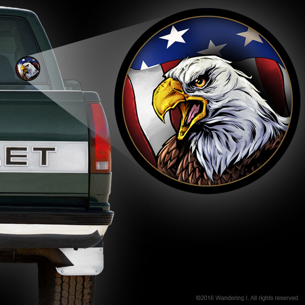 "American Eagle" Die-Cut Vinyl Sticker – Wandering I