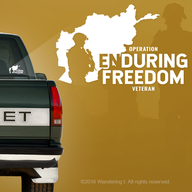 "Operation Enduring Freedom Veteran" - Vehicle Window Sticker – Wandering I