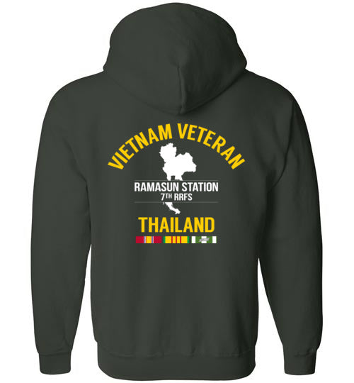 Vietnam Veteran Thailand "Ramasun Station 7th RRFS" - Men's/Unisex Zip ...