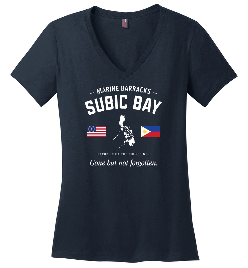 Marine Bks Subic Bay "GBNF" - Women's V-Neck T-Shirt – Wandering I Store